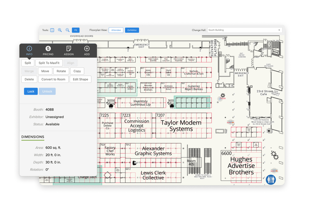 New Floor Builder Updates in MYS for Streamlined Booth Assignments